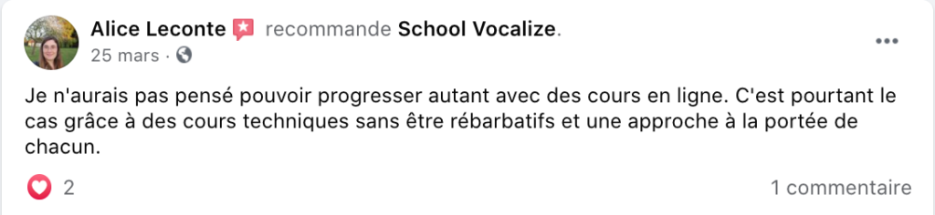 N°1 des cours de chant en ligne - School Vocalize 🎤